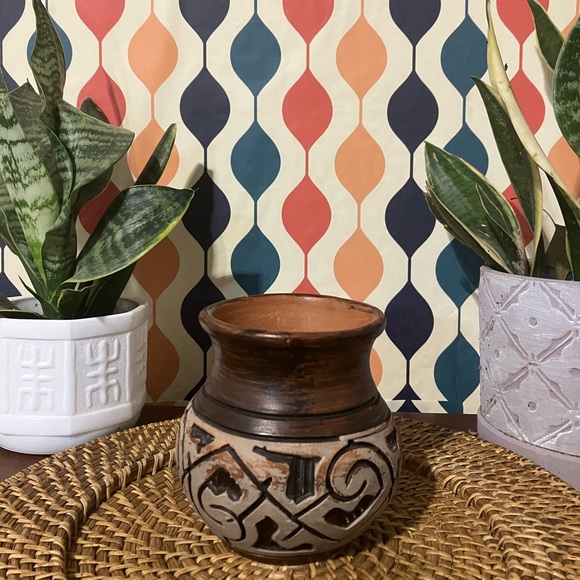 Hand Crafted | Art | Westernindigenous Redware Handmade Carved Pot ...
